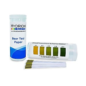 Hydrion Short Range Beer pH Test Paper Refills, 4.7-6.3 pH Range