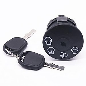 Starter Ignition Switch with Key 4-Position 7-Terminals Compatible with Husqvarna, Craftsman, AYP, for CubCadet, Sears, Poulan Pro Lawn Riding Mower Rider Tractor Lawnmower Replace 532193350 193350