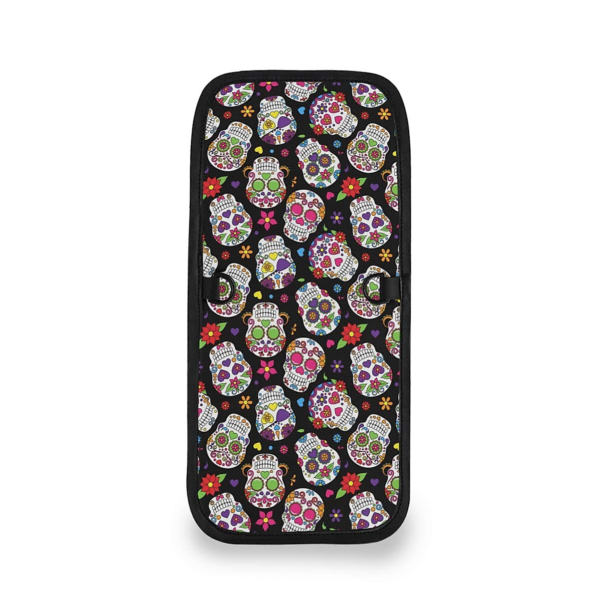 ALAZA Day Of The Dead Sugar Skull Halloween Small Crossbody Wallet Purse Cell Phone Bag Rfid Passport Holder with Credit Card Slots