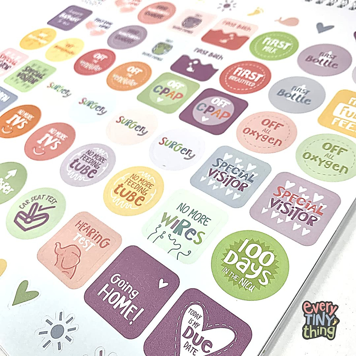 My First Year - A NICU Baby Calendar with NICU Milestone Stickers to celebrate 365 days of precious memories starting in the Neonatal Intensive Care Unit (12x12)