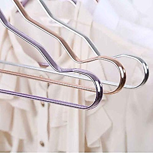 n/a 5 Pcs New Thicker Aluminum Alloy Drying Racks Home Seamless Hanger Anti-Slip Clothing Hanger Anti-Rust Windproof Clothes Rack (Color : 2)