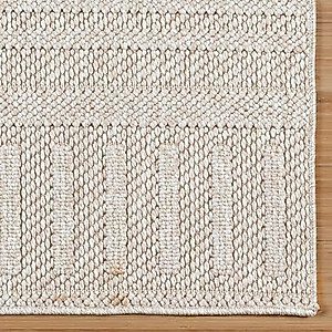 Gertmenian Indoor Flat Woven Area Rugs | Durable, High-Traffic, Non-Shedding & Stain Resistant | Brindi, Beige, 5x7 Standard, 27804