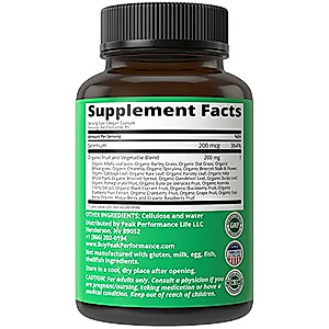 Raw Whole Food Selenium Supplement - Pure Selenium Vegan Capsules for Immune System, Thyroid Support, Heart Health, Prostate. Superior Absorption 30 Pills