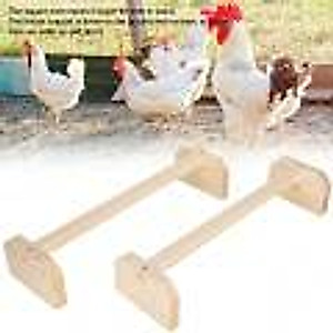 SALUTUYA Chicken Perch, Wooden Large Bird Support Frame Bird Cage Play Stand Toy Set Birdcage Wood Stands Hanging Chew Toys Ladder Swing