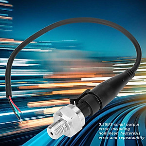 G1/4" Pressure Transducer Sensor Input 5V Output 0.5-4.5V / 0-5V Accuracy Analog Sensor Output for Water Gas Oil(0-150PSI)