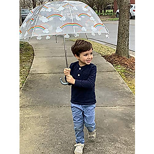 Rainbrella Kids Sky Collection Rainbows Umbrella, Clear
