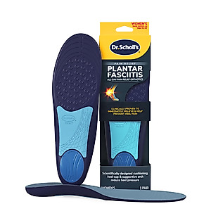 Dr. Scholl’s® Plantar Fasciitis Pain Relief Orthotic Insoles, Immediately Relieves Pain: Heel, Spurs, Arch Support, Distributes Foot Pressure, Trim to Fit Shoe Inserts: Women's Size 6-10, 1 Pair