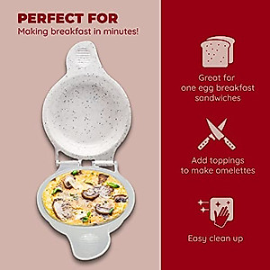 Good Living Microwave Egg Muffin Breakfast Sandwich Pan for Eggs in a Minute or Less, 1-pack