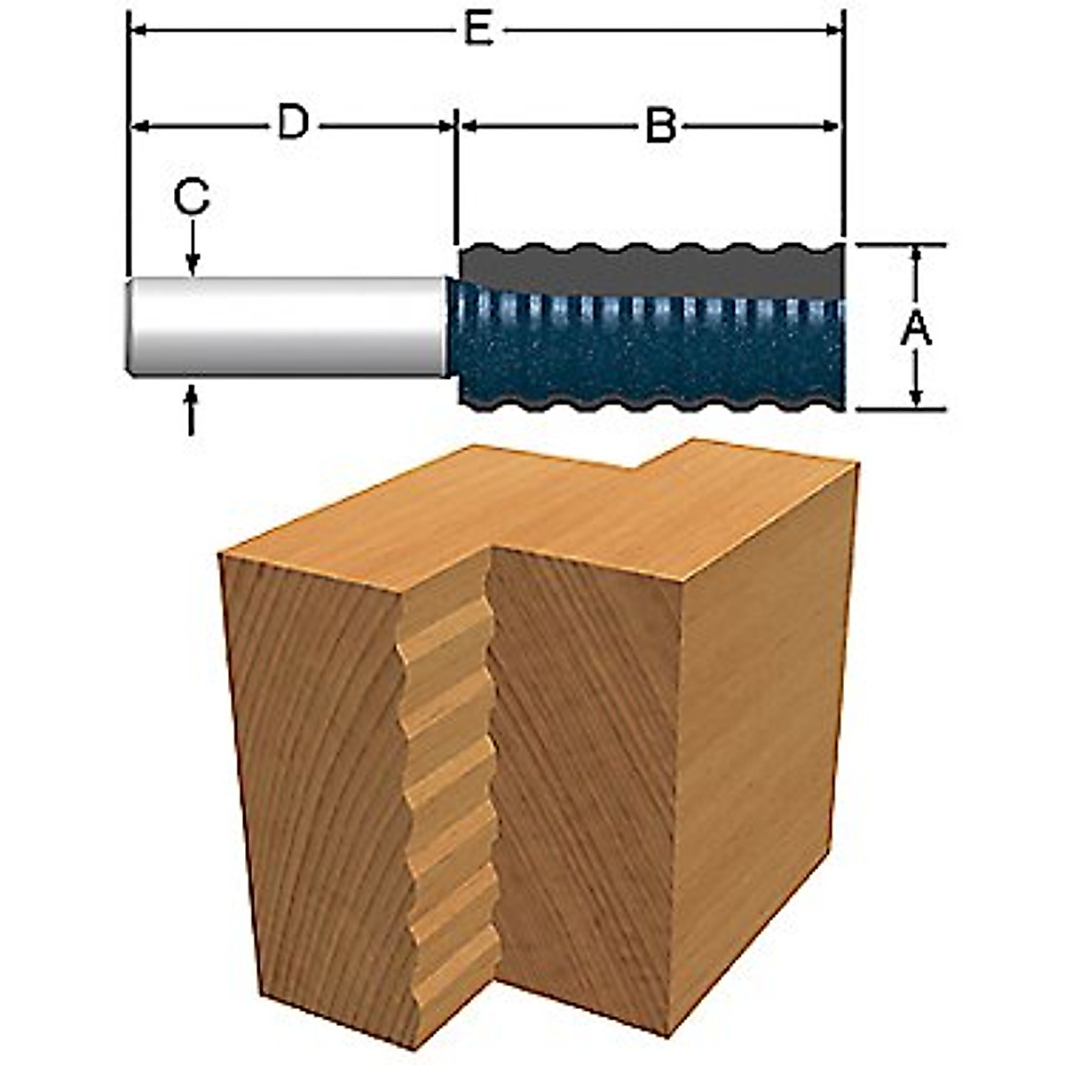 Bosch 85649M 7/8-Inch Diameter 1-7/8-Inch Cut Carbide Tipped A-Line Edge Aligning Router Bit 1/2-Inch Shank