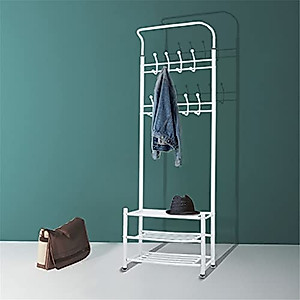 n/a Metal Hanger Marble Hanger Floor Bedroom Living Room Hanging Clothes Modern and Simple (Color : Silver, Size : 185 * 66 * 30cm)