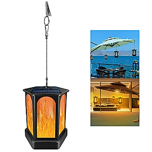 ZHUANYIYI Outdoor Hanging Solar Flame Lights, Garden Lawn Decorative Landscape Lights, All-Weather Home Garden Pavement Waterproof Lighting