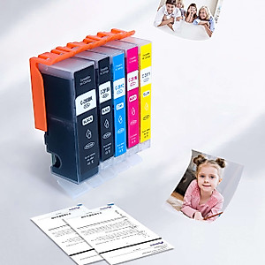 JUNCAI Compatible Ink Cartridge Replacement for Canon PGI-280XXL CLI-281XXL 280 XXL 281 XXL for PIXMA TR7520 TR8520 TS8120 TS8220 TS9120 TS9520 TS9521C TS6120 TS6220 TS6320 (5 Pack)