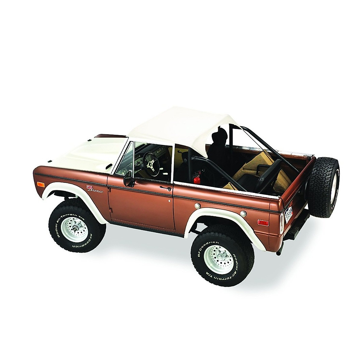 Bestop 5254201 Black Traditional Bikini Top for 1966-1977 Ford Bronco