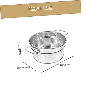 COLLBATH Food Tray 4pcs Wrought Iron Popcorn Container Mini Containers Snack Container Mini Snack Containers Mini Keg Snacks Holder Stainless Steel Storage Board Silver Snack Container