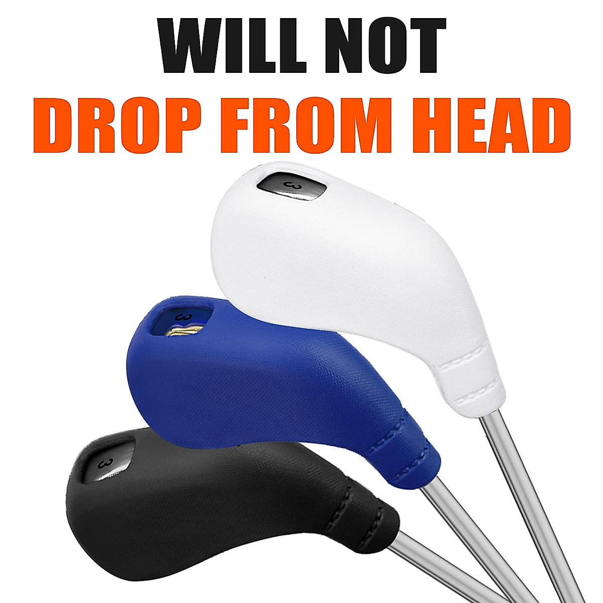 PGM Golf Club Covers 10pcs or 2pcs Iron Head Covers with No. Opening Easy On Off Protective Washable Golf Headcovers Fit Most Right Handed Brands