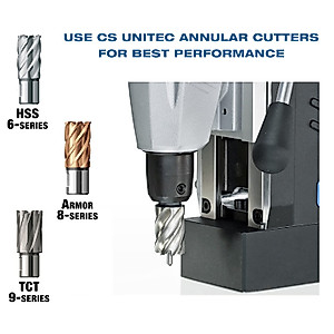C.S. Unitec MAB 155 Portable Magnetic Drill Press | 1050W 1-Speed Benchtop Power Drill Machine w/up to 1-1/2" Diameter