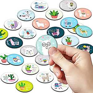 MORCART 30PCS Inspirational Magnets, Llama Cactus Motivational Magnets for Refrigerator Cute Animal Magnets for Fridge Classroom Whiteboard Locker Office
