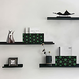 Leaves Storage Basket Felt Storage Bin Collapsible Storage Box Cloth Baskets Containers Organizer for Kids Bedroom Magazine