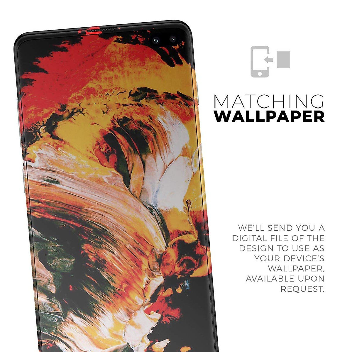 DesignSkinz Liquid Abstract Paint V69 Protective Vinyl Decal Wrap Skin Cover Compatible with The Samsung Galaxy S20 (Screen Trim & Back Glass Skin)