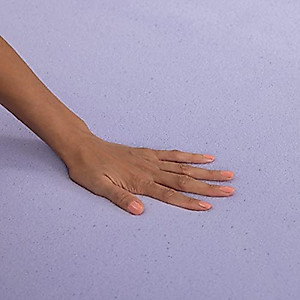 BEAUTYREST, Lavender Colored, Aloe Gel Bead, Pressure Relieving Memory Foam Mattress Topper, 2 inch, Queen
