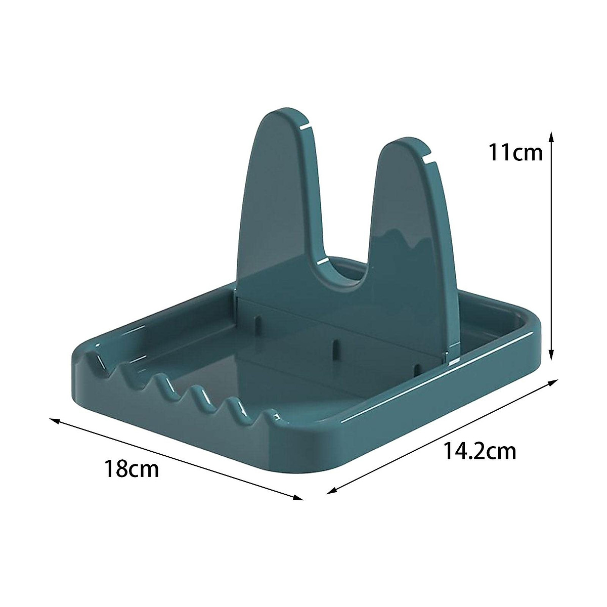 Spoon Rest Holder Foldable Lid Racks, Kitchen Countertop Organiser, Pan Covers Shelf, Kitchen Cutlery Pot Lid Holder Shelf for Forks, Blue