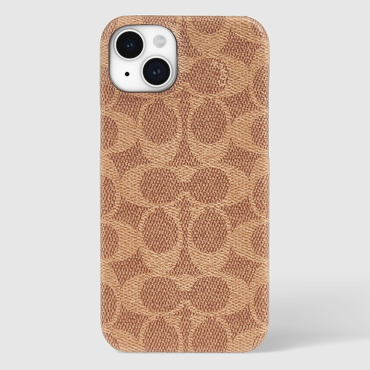 Coach Signature Canvas Slim Wrap iPhone 15 Plus Case, Compatible with Wireless Charging - Signature Tan