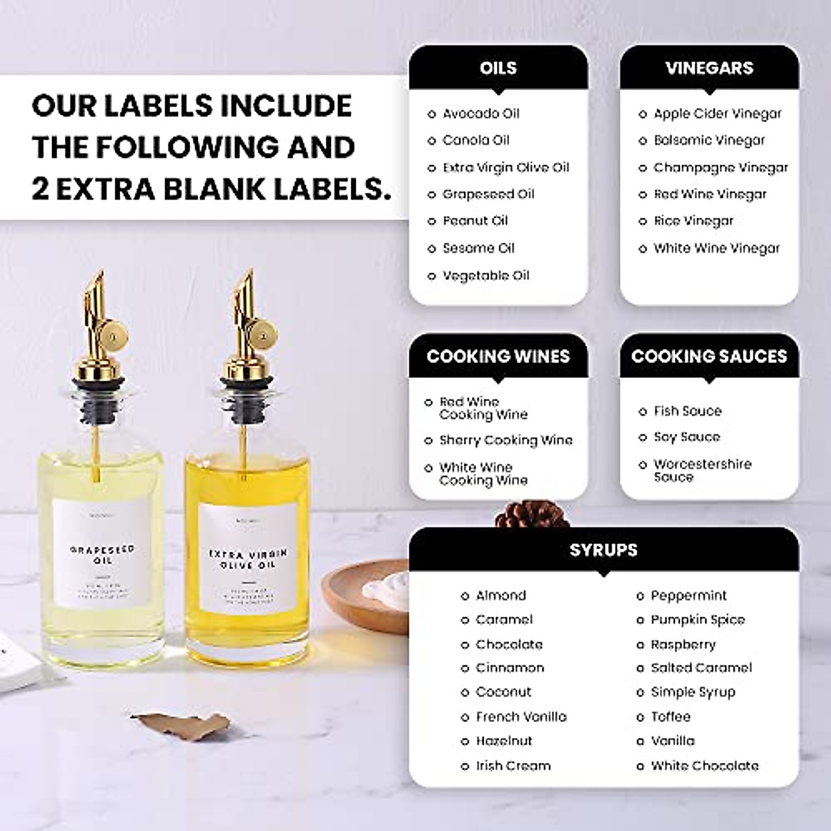 Molimoli Olive Oil Dispenser Bottle for Kitchen, Coffee Syrup Dispenser w. Weighted Pourer, Glass Bottle Dispenser for Kitchen, Olive Oil Cruet, Glass Olive Oil Bottle | 350ml, Set of 2