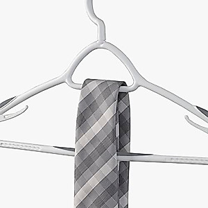 Neatfreak Set of 12 Deluxe Non Slip Clothes Hangers - Space Saving Design for Jackets, Pants, Shirts, 360 Degree Swivel Neck, Soft Grip Bars, Produced in North America