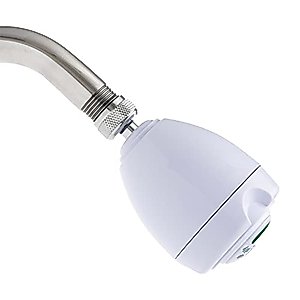 Niagara Conservation N2912 Earth Spa 3-Spray with 1.25 GPM 2.7-in. Wall Mount Adjustable Fixed Shower Head in White, 1-Pack | Bathroom Shower Head Sprayer with Pressure Compensation Technology