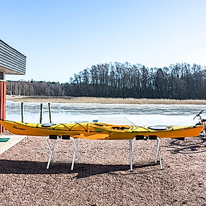 DC DICLASSE Kayak Storage Rack, Aluminum Freestanding Kayak Stand with 165 LBS Capacity, Foldable Portable Kayak Paddle Holder for Indoor and Outdoor