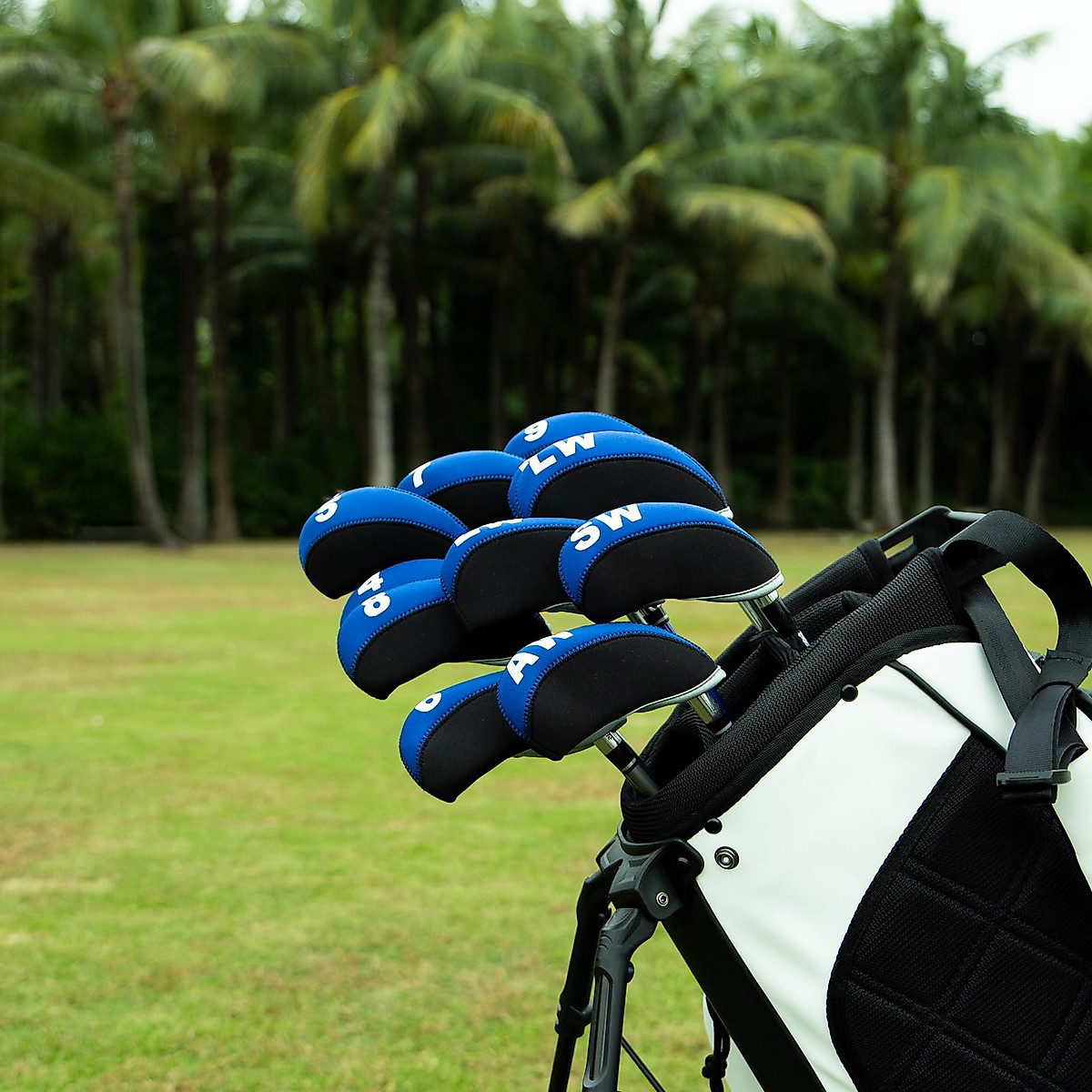 Golf Iron Covers,Golf Iron Head Covers Neoprene Golf Iron Covers Set 11pcs/10pcs Golf Iron Headcovers,Golf Club Head Covers for Iron Club Fit All Brands Titleist,Callaway,Taylormade