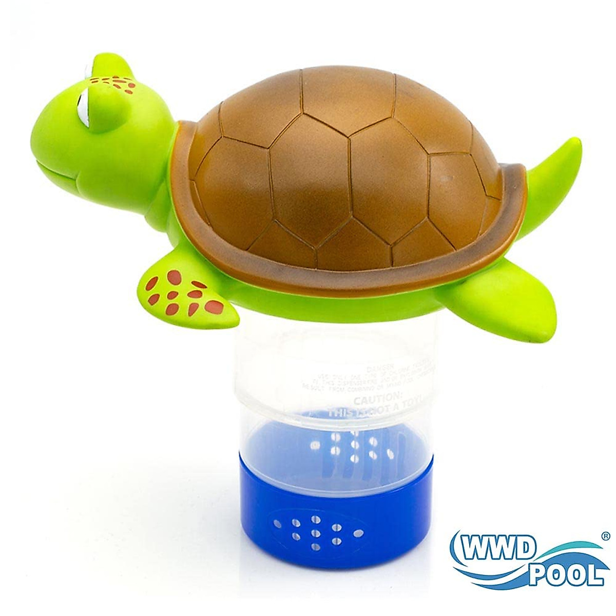 WWD POOL Premium Chlorine Floater, Animal Floating Pool Chlorine Dispenser for Chemical Tablets Fits 3 Inch Tabs Bromine Holder(Turtle)