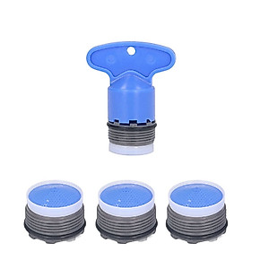 4Pcs .5mm Faucet Insert Filter Aerator Restrictor with Removal Wrench Water Saving Faucet Replacement Faucet Parts