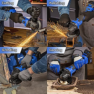 Cordless Angle Grinder Brushless, 20V MAX 4.0Ah Battery Powered Angle Grinder, AOTE-PITT 4-1/2 Inch Electric Grinder Power Tools with Handle, Grinding Wheel, Cutting Wheel, Flap Disc and Carving Disc