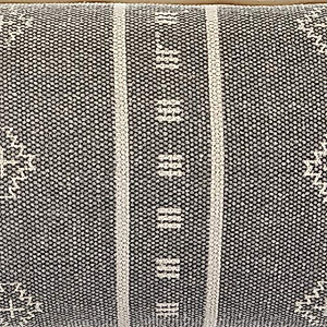 LR Home Embroidered Throw Pillow, 1 Count (Pack of 1), Frost Gray/Cream