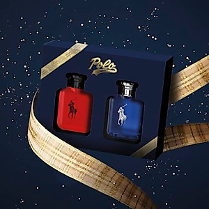 RALPH LAUREN FRAGRANCES Polo Red & Polo Blue - Eau de Toilette – Men’s Cologne – 2-Piece Mini Gift Set – Travel Size - 0.5 Fl Oz Each