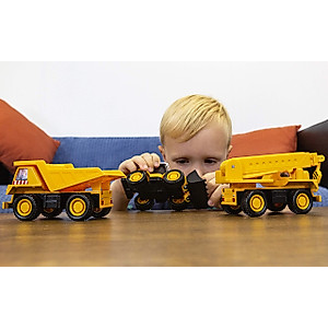 Corgi Chunkies Contruction Front Loader Tractor, Crane Truck and Dump Truck Triple Pack Toy Vehicles CHP02