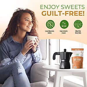 Health Garden Date Sugar (16 OZ), Organic Date Sugar Sweetener, All-Natural Dried Ground Dates, Rich in Vitamins and Minerals, No Gluten, Non-GMO, Low Glycemic Sugar Substitute (1 LB pack of 1)