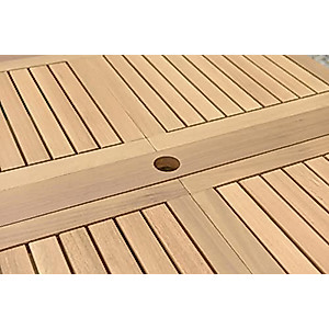 Amazonia Franklin 9-Piece Teak Finish Extendable Rectangular Patio Dining Set