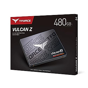 TEAMGROUP T-Force Vulcan Z 480GB SLC Cache 3D NAND TLC 2.5 Inch SATA III Internal Solid State Drive SSD (R/W Speed up to 540/470 MB/s) T253TZ480G0C101