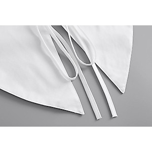 SUZALA Fake Collar Little Shawl Top Detachable Blouse False Collar for Women Girls (PointedCollar-White)