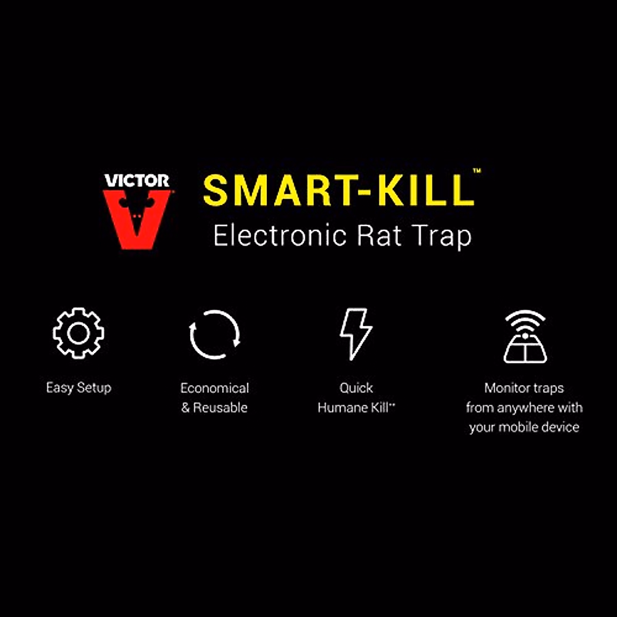 Victor M2 Smart-Kill Humane Wi-Fi Enabled Electronic Rat Trap Killer