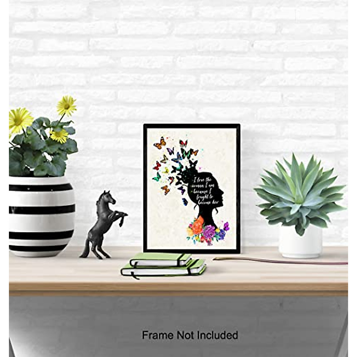 Positive Quotes Wall Art & Decor - Inspirational Sayings for Wall Decor- Encouragement Gifts for Women, Best Friend, Girls, Teens - Motivational Posters - Positive Affirmations - Butterfly Boho Decor