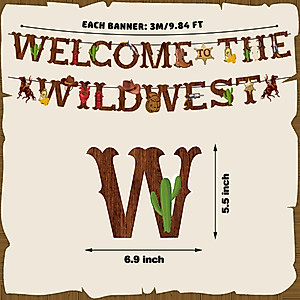 Western Cowboy Party Decorations Western Banner Wild West Hanging Swirls Cowboy Honeycomb Centerpieces for Cowboy Theme Birthday Baby Shower Party Supplies