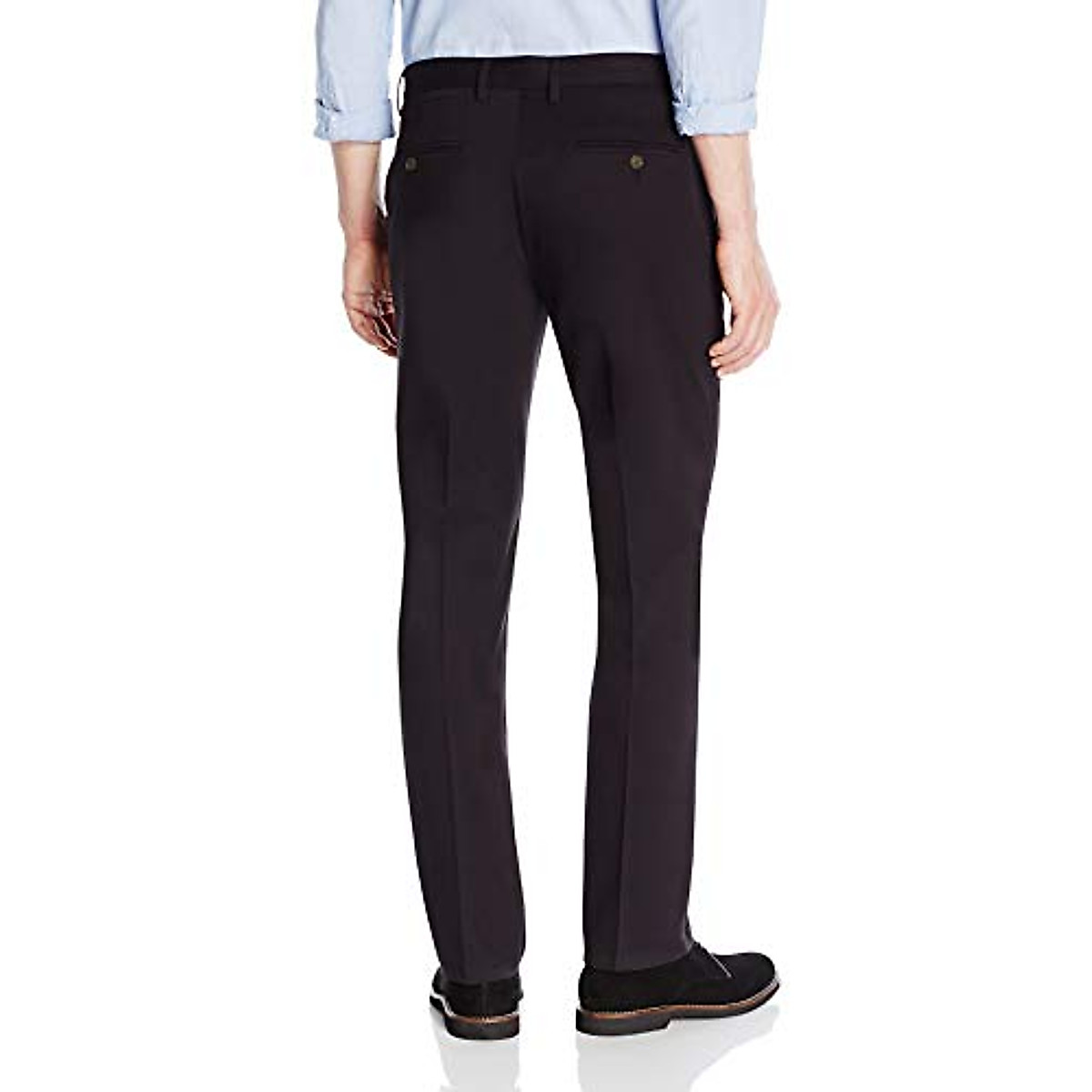 Goodthreads Men's Straight-Fit Wrinkle-Free Comfort Stretch Dress Chino Pant, Black, 34W x 30L