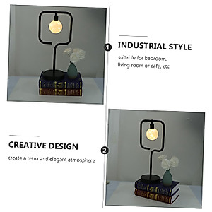 DOITOOL Sturdy Iron Base Led Desk Lamp Battery-Powered Table Lamp for Bedroom Study Decorative