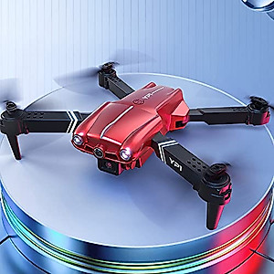 Drone with Camera, Drone with 1080p HD FPV Camera Remote Control Toys Gifts for Boys Girls with Altitude Hold Headless Mode One Key Start Speed Adjustment, Wide Angle Camera, Foldable Arms (Red)