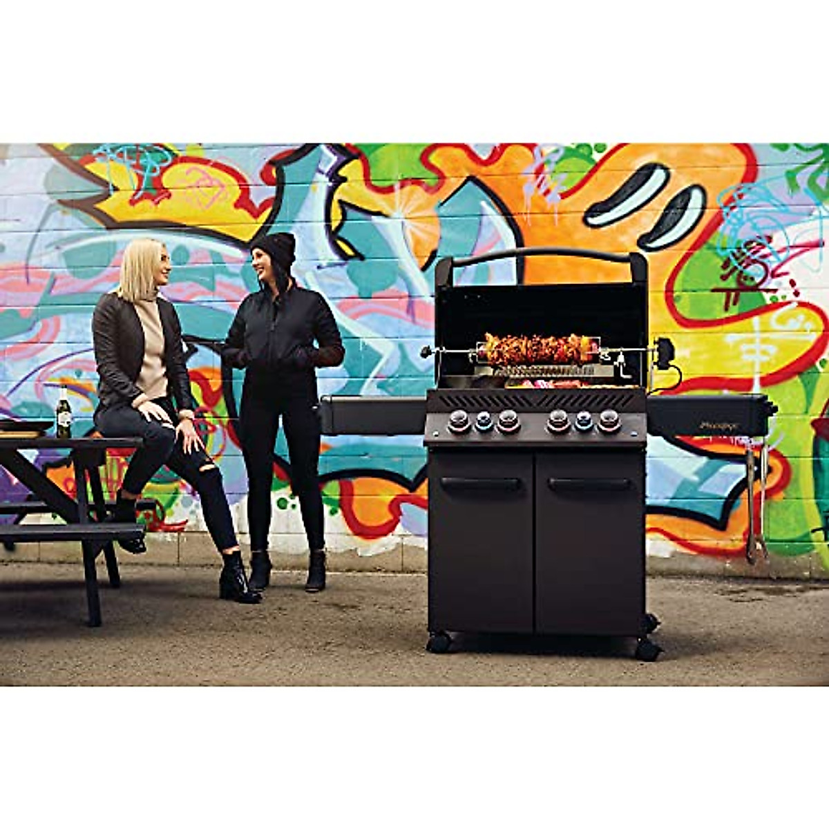 Napoleon PHANTOM Prestige 500 BBQ Grill, Matte Black, Natural Gas - P500RSIBNMK-3-PHM Premium Barbecue Gas Cart