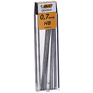 Bic Criterium Mechanical Pencil Leads 0.7 mm (Blister Pack of 2), gray