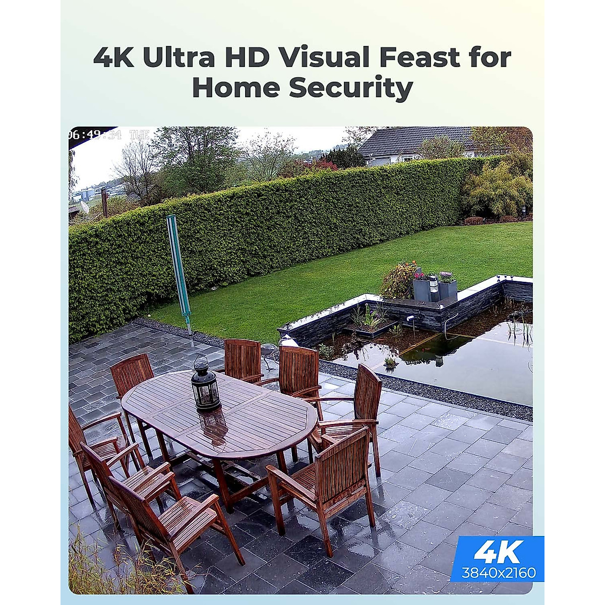 REOLINK 4K Security Camera Outdoor System, Surveillance IP PoE Camera with Human/Vehicle Detection, 100Ft 8MP IR Night Vision, 8X RLC-810A (Black) Bundle 1x RLN16-410 NVR